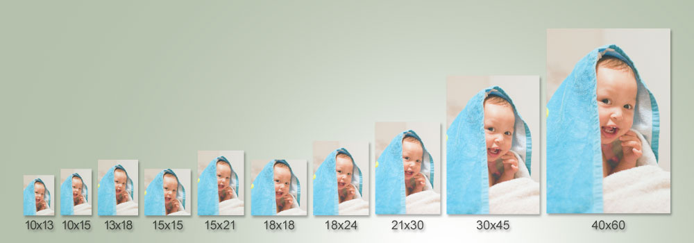 Pixelprint support - Info om papir størrelser og formater